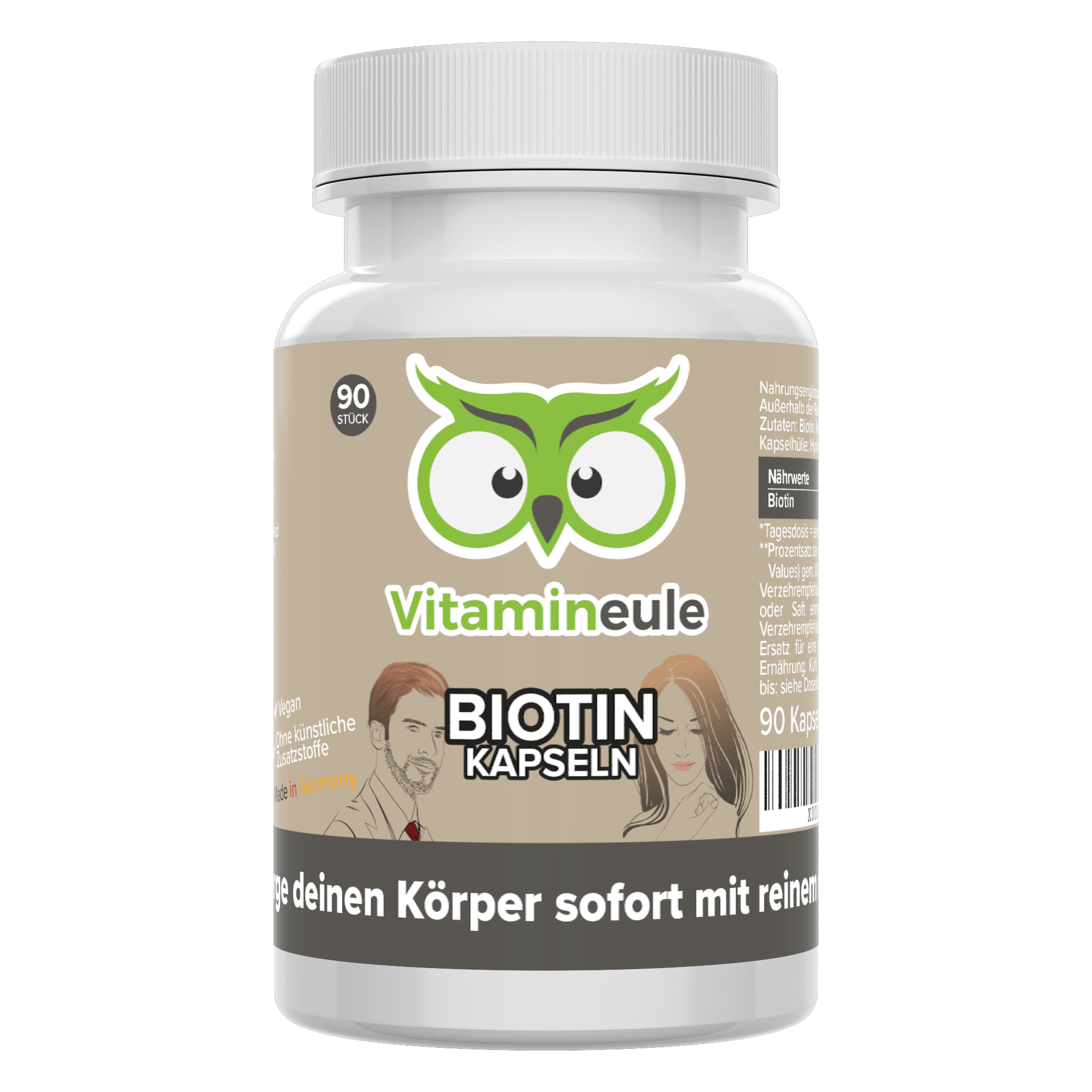 Buy Biotin capsules | high dosage | Vitamin Owl® – Mach Dich Wach! GmbH
