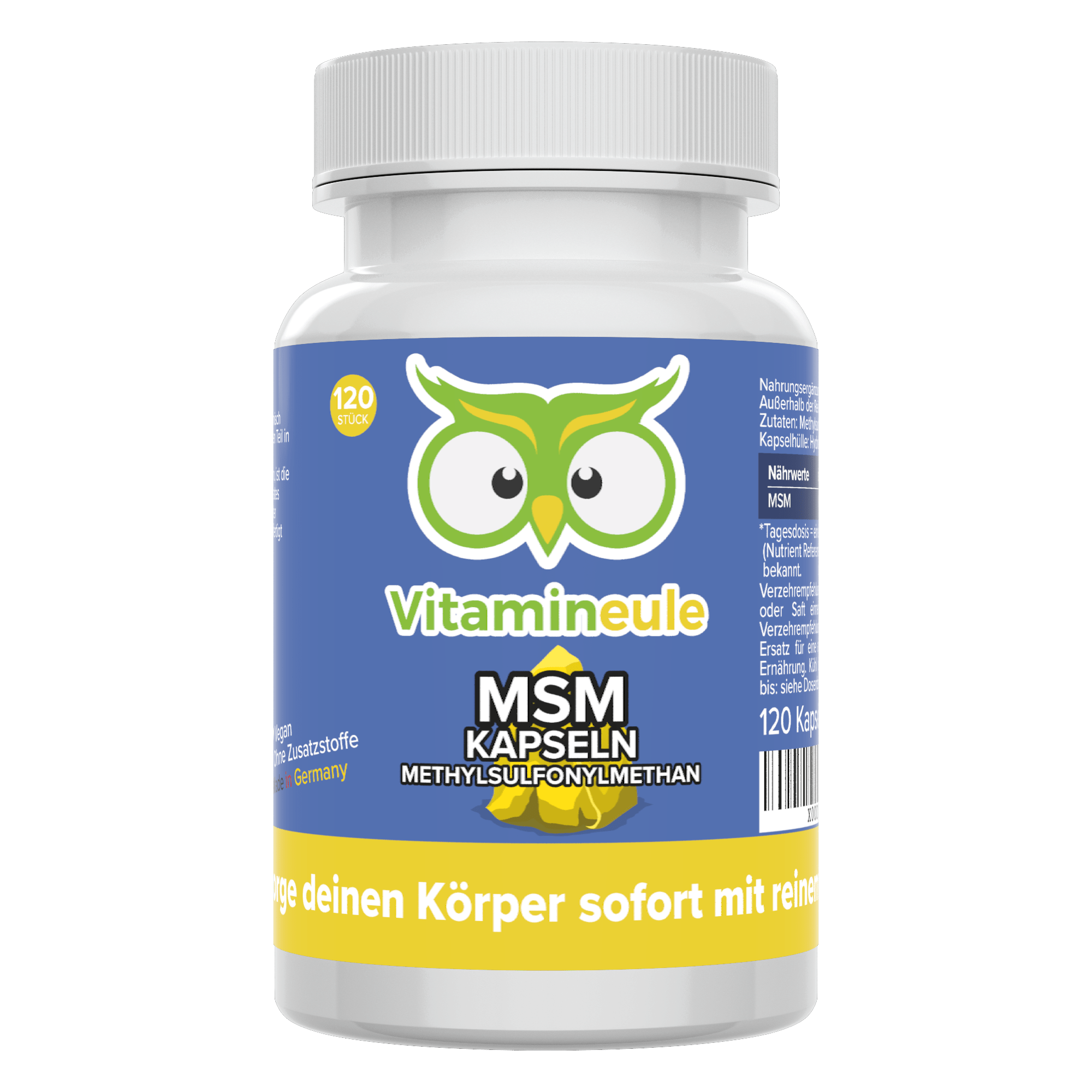 MSM Methylsulfonylmethane capsules without additives from Vitamin Owl ...
