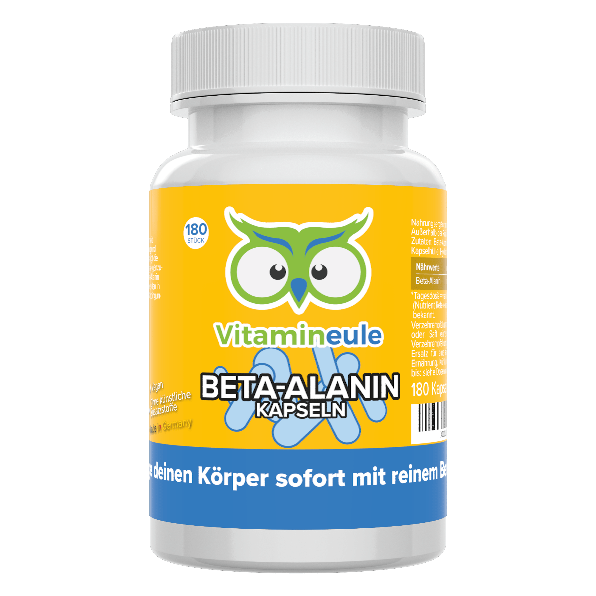 Beta Alanine Capsules without additives | Vitamin Owl® – Mach Dich Wach ...